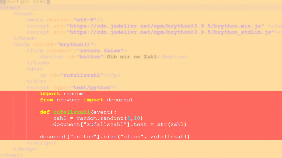 Python im Browser verwenden Einführung in Brython heise online