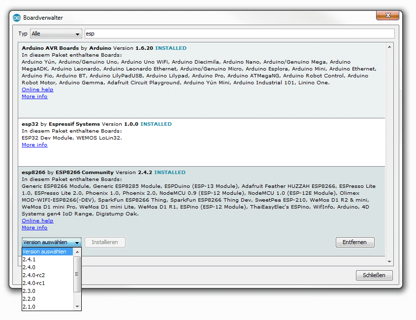 ESP Boards Mit Der Arduino IDE Programmieren Heise Online