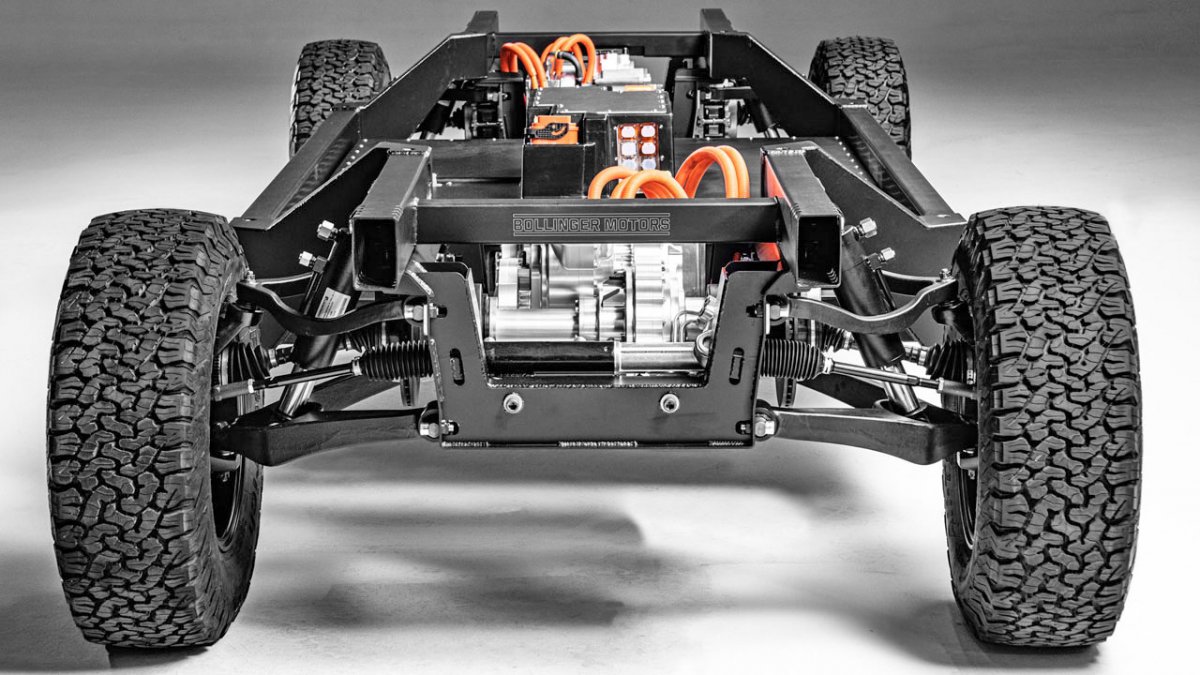 E-Chassis für beliebige Aufbauten von Bollinger Motors | heise autos