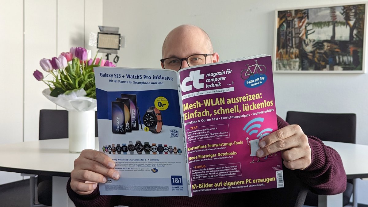 c't 9/2023 - Der Blick ins Heft mit Mesh-WLAN, KI-Bildern und Smartwatches | heise online