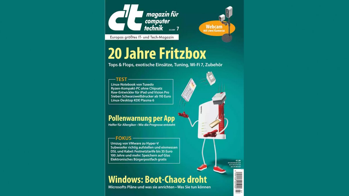Blick ins Heft c't 7/2024: 20 Jahre Fritzbox | heise online