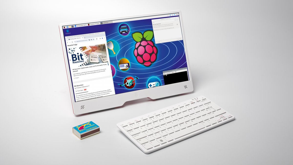 Im Test: Raspberry Pi 500 im Tastaturgehäuse und Raspi-Monitor | heise ...