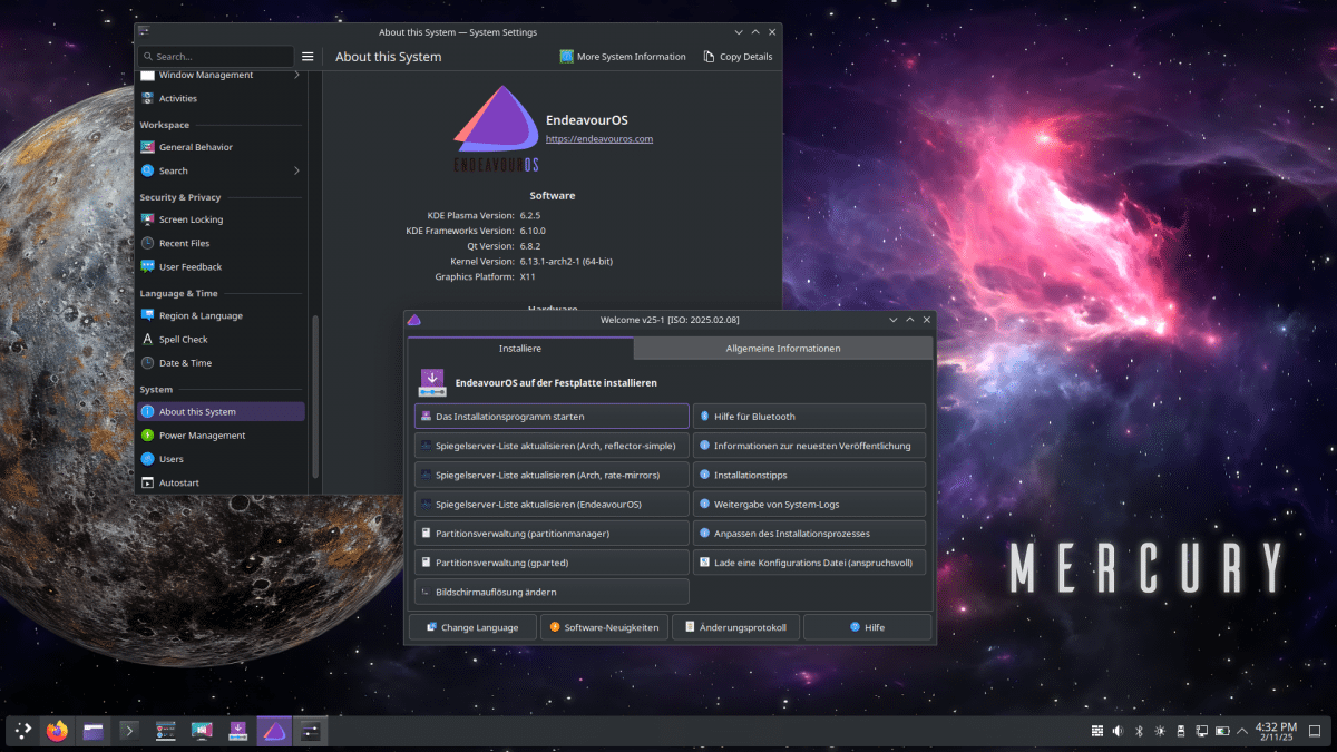 Uncomplicated Arch Linux: EndeavourOS Mercury released | heise online