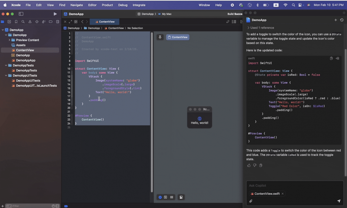 GitHub Copilot for Xcode: Public preview version available | heise online