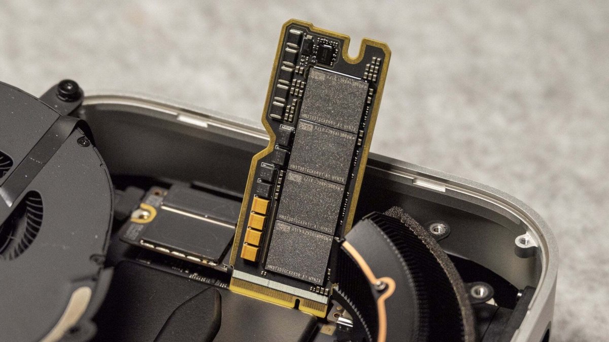 Third-party SSDs now also for Mac mini with M4 Pro | heise online