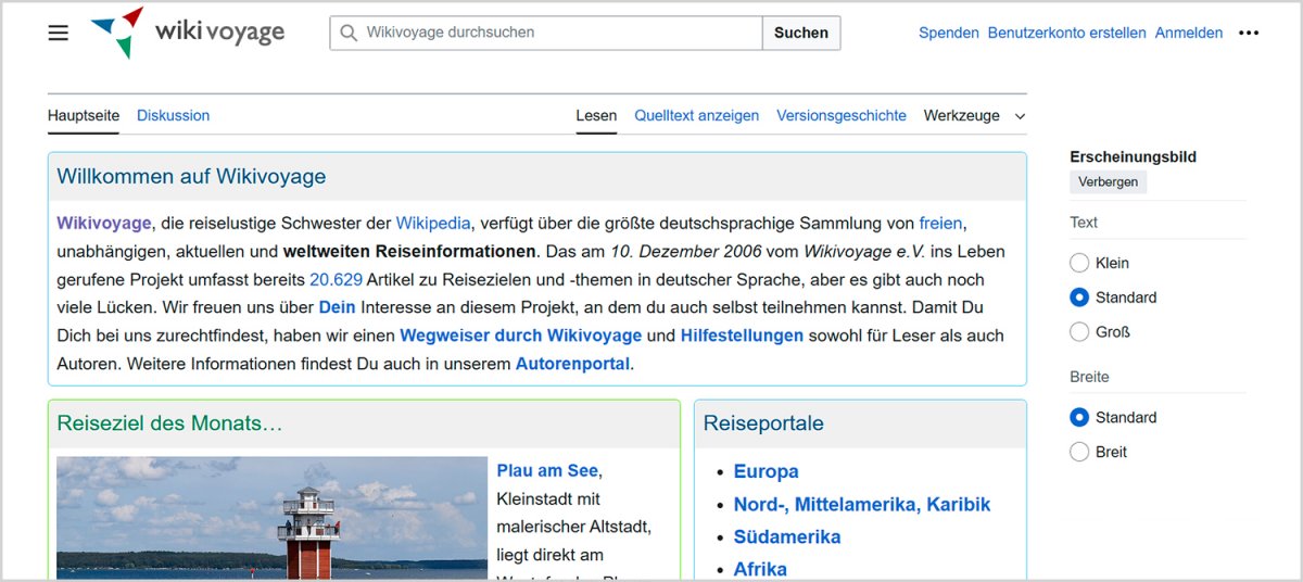 Web-Tipps: Wikipedia für die Urlaubsplanung | heise online