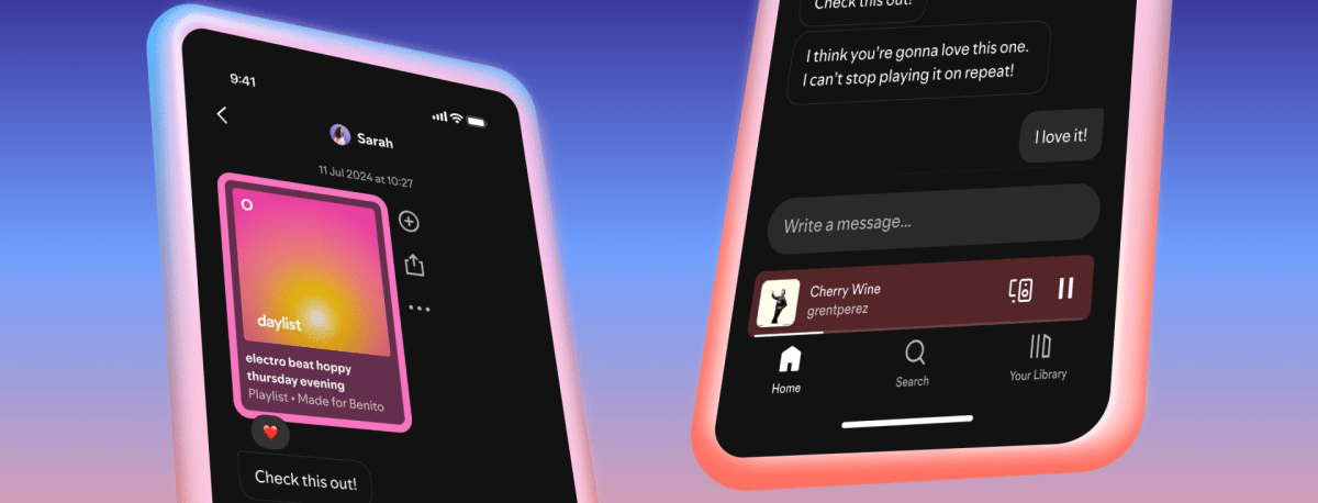 Spotify expands app with direct messaging function | heise online