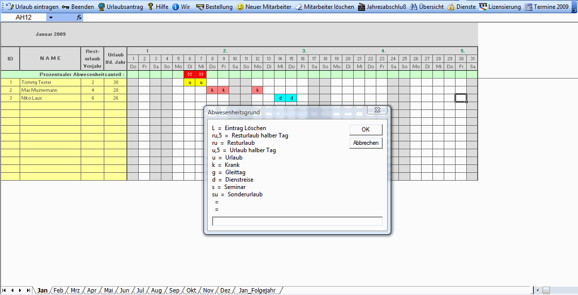 Excel-Urlaubsplan | heise Download