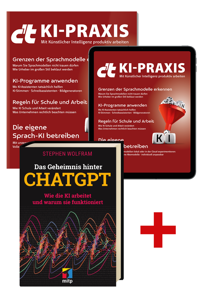 Superbundle c't KI-Praxis (Heft + PDF + Buch) | heise shop