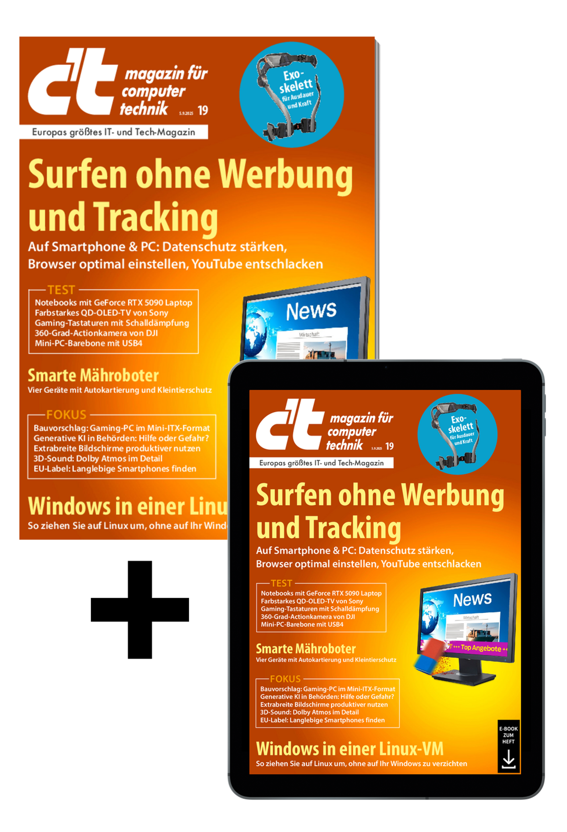 Bundle c't 19/2025 (Heft + PDF) | heise shop
