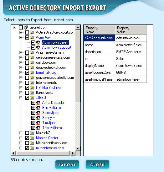 Active Directory Export - Download von heise.de