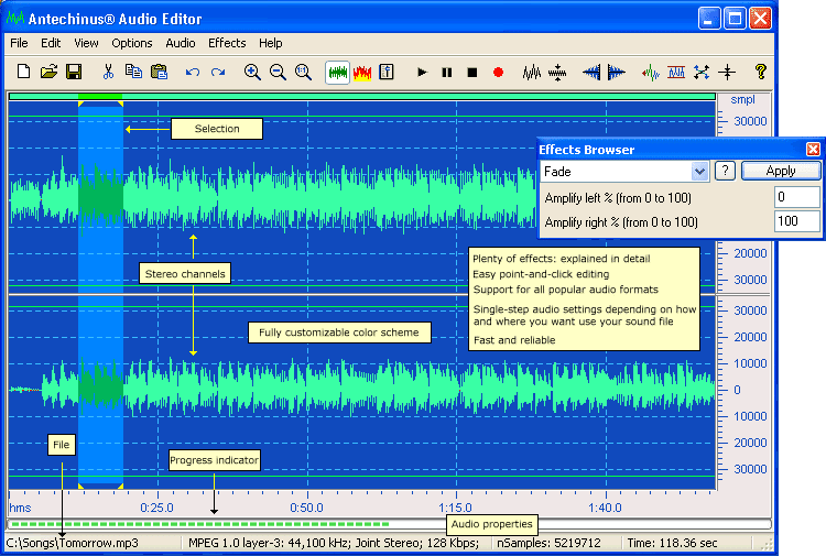 Antechinus Audio Editor - Download von heise.de