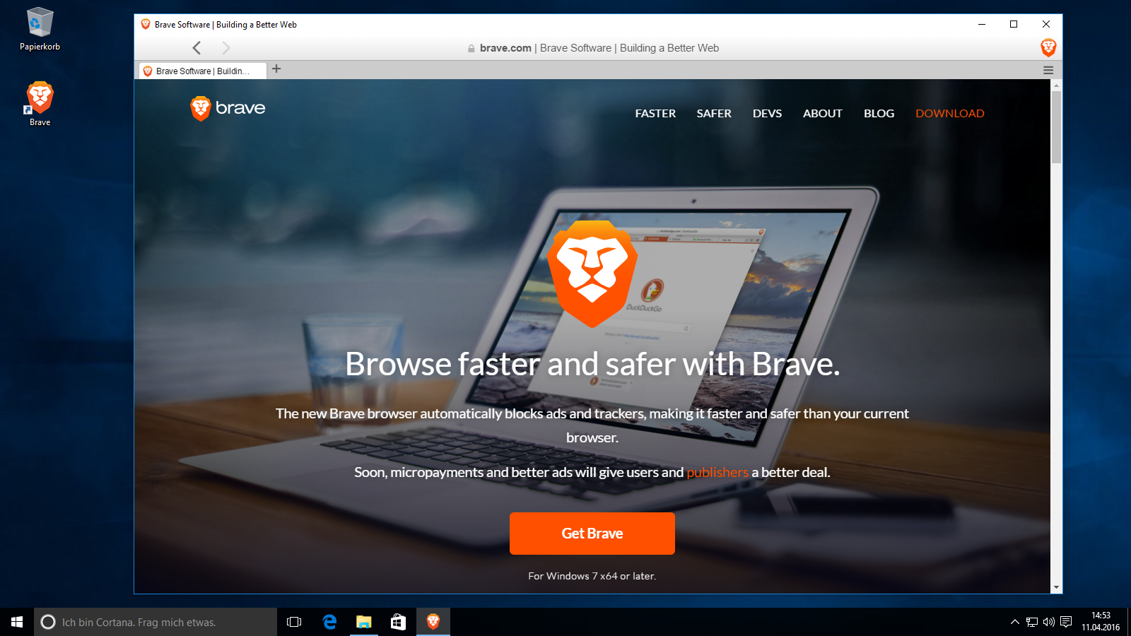 Brave - Gratis-Download von heise.de