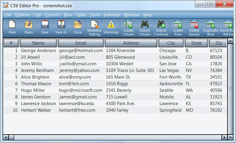 CSV Editor Pro - Download von heise.de