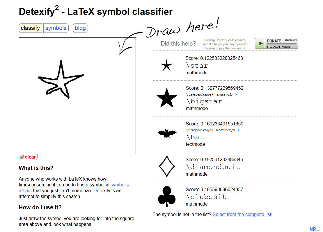 Detexify gratis nutzen | Heise