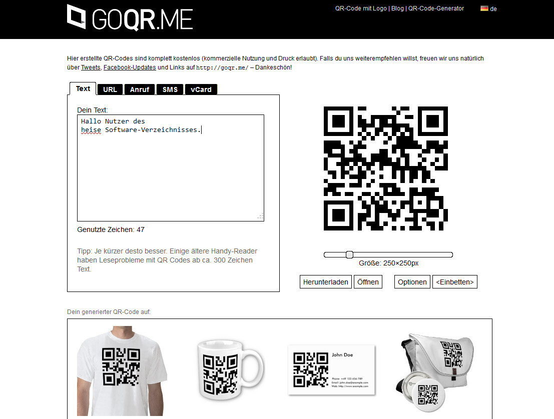 goqr.me gratis nutzen | Heise