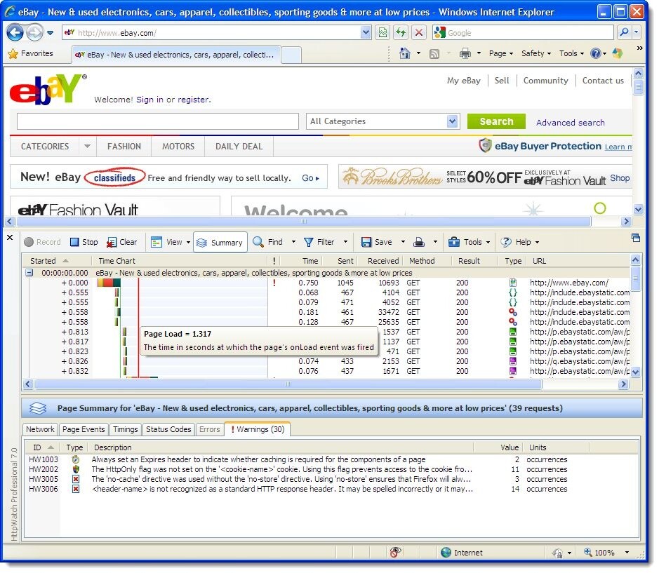 HTTPWatch - Gratis-Download von heise.de
