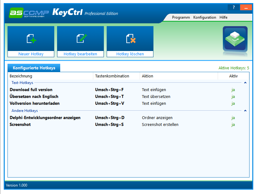 KeyCtrl - Download | Heise