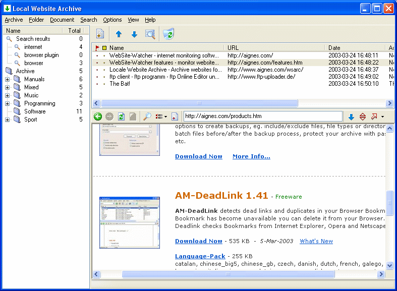 Local Website Archive 2015 - Gratis-Download von heise.de