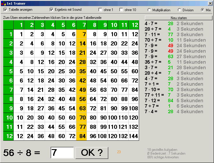Mathe-Trainer 1x1 - Download | Heise