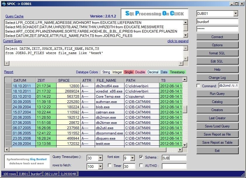 SPOC - SQL PROCESSING ON CLICK - Gratis-Download von heise.de