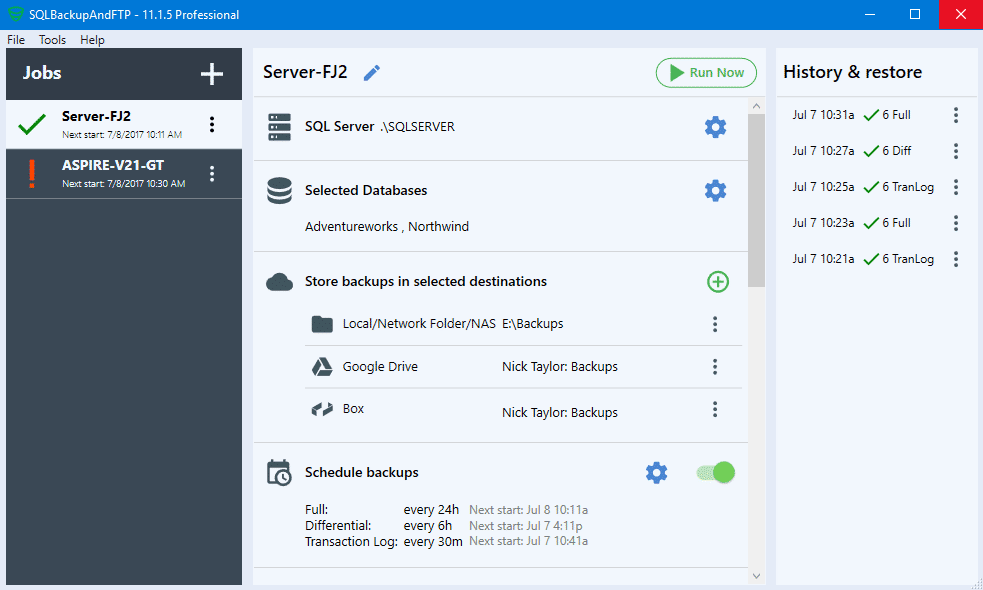 SQLBackupAndFTP - Gratis-Download | Heise