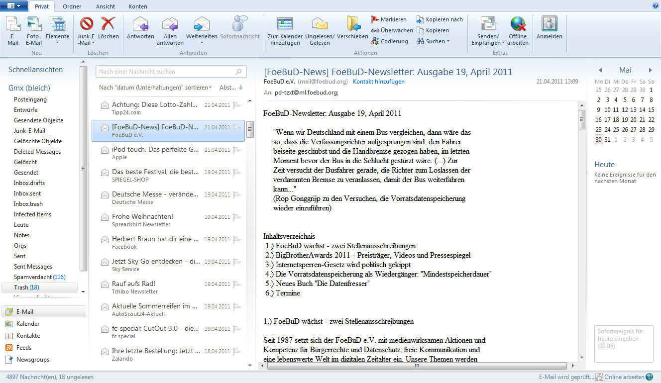 Windows Live Mail | Heise