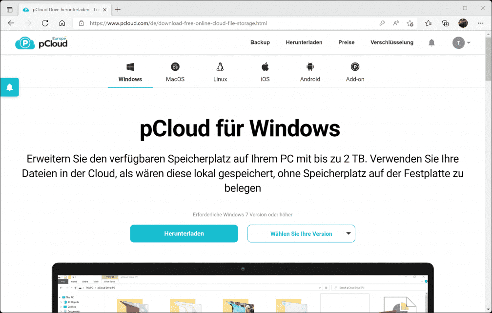 pCloud-Backup: Dateien sichern in der Cloud | heise Download