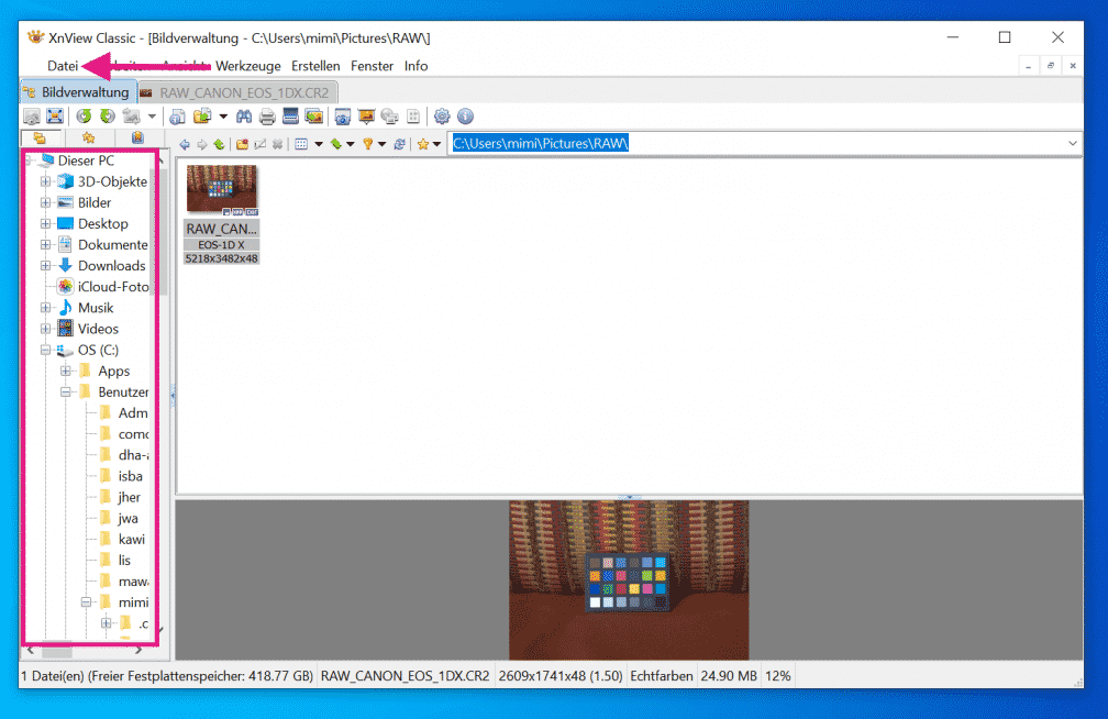 RAW-Datei öffnen | heise online