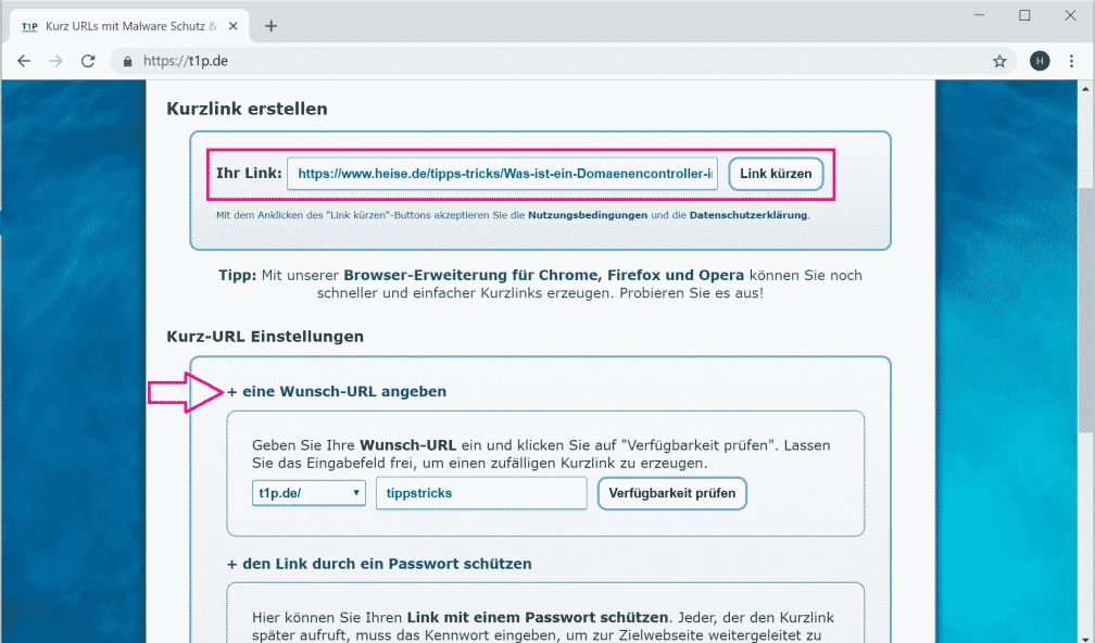 URL kürzen - so geht's | heise online
