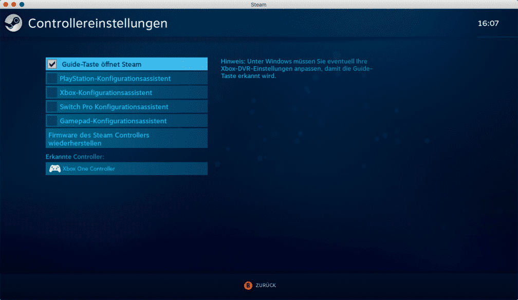 Tipp: Xbox-One-Controller funktioniert nicht mit Steam auf dem Mac ...