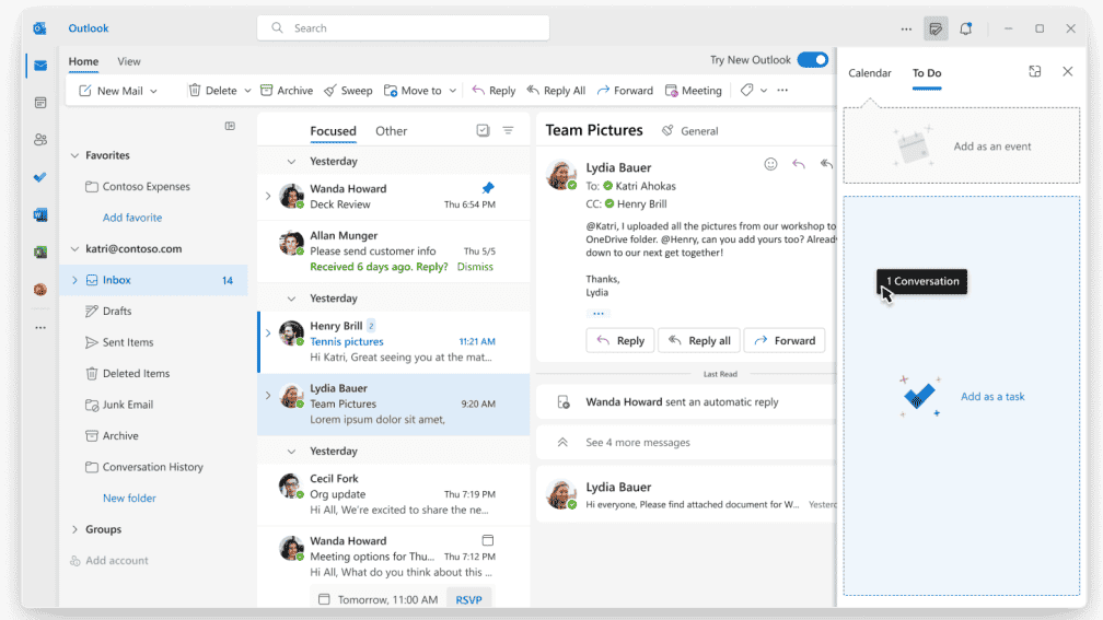 Neues Design, neue Funktionen: Microsoft gibt das künftige Outlook als ...