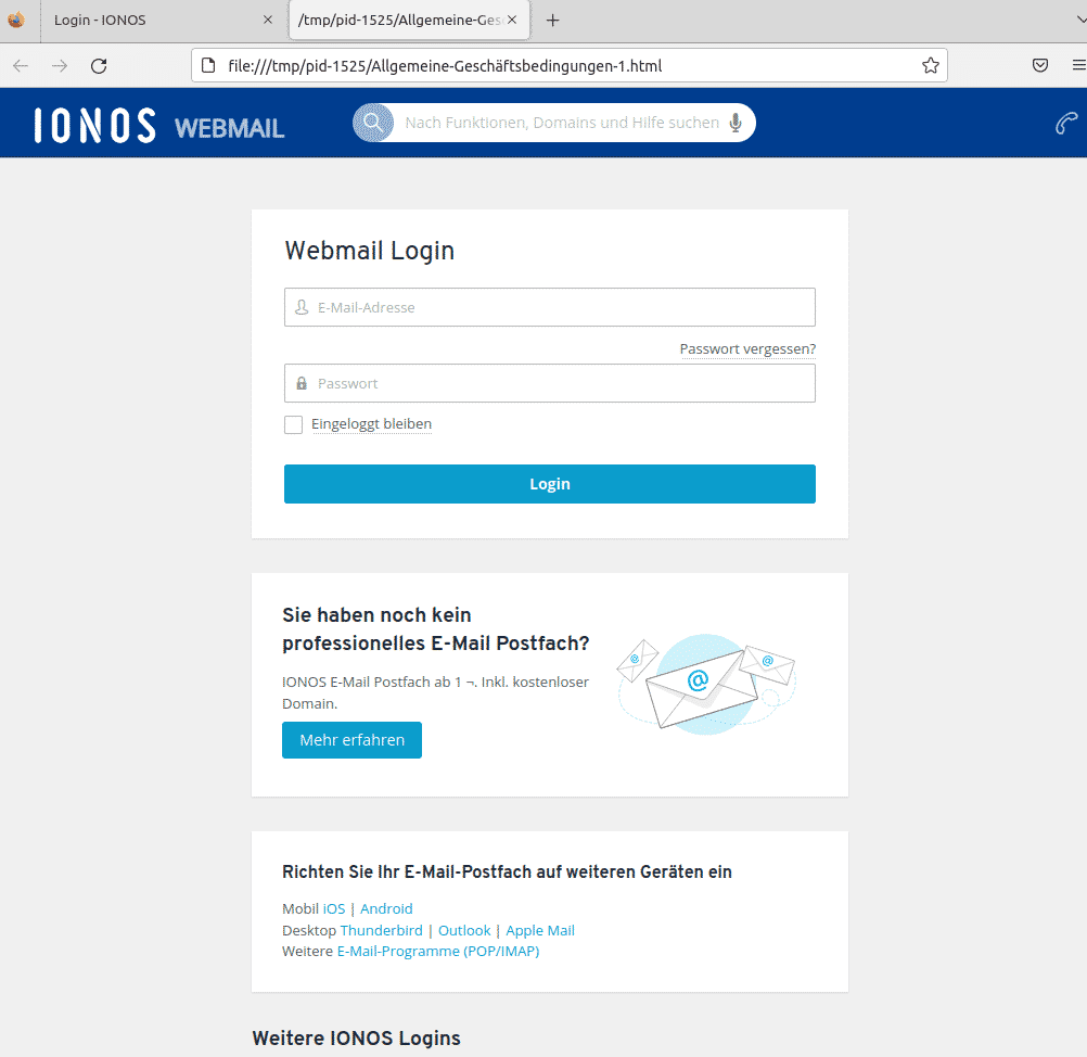 Polizei warnt vor massiver 1&1-Ionos-Phishing-Welle | heise online