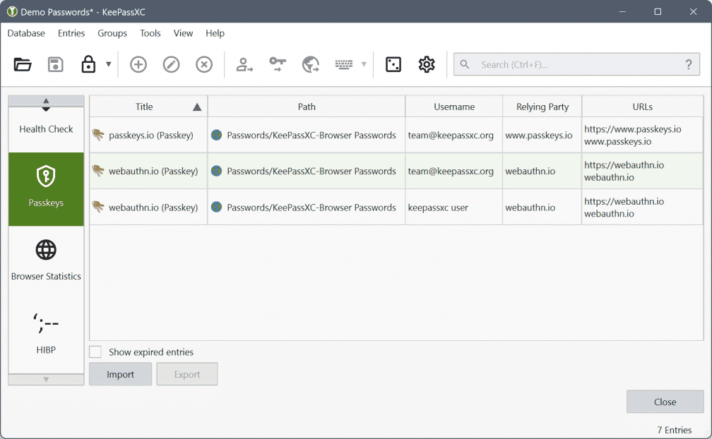 KeePassXC 2.7.7 bringt Unterstützung für Passkeys mit | heise online
