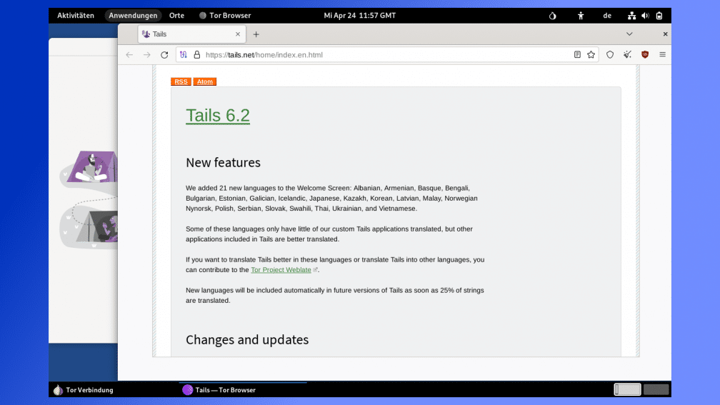 Anonymizing Linux: Tails 6.2 focuses on translations | heise online Anonymizing Linux: Tails 6.2 focuses on translations | heise online