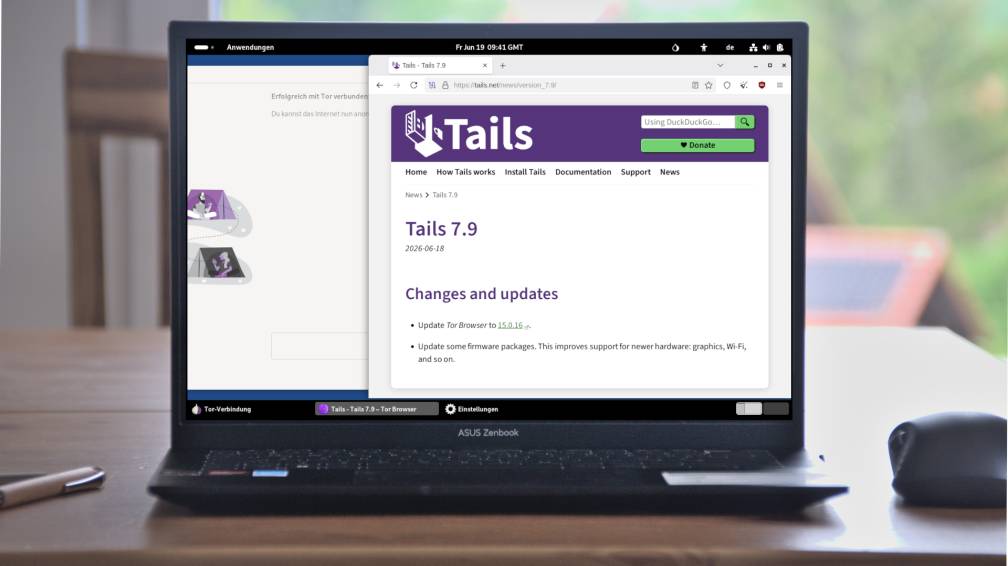 Anonymizing Linux: Tails 7.9 maintains core components | heise online