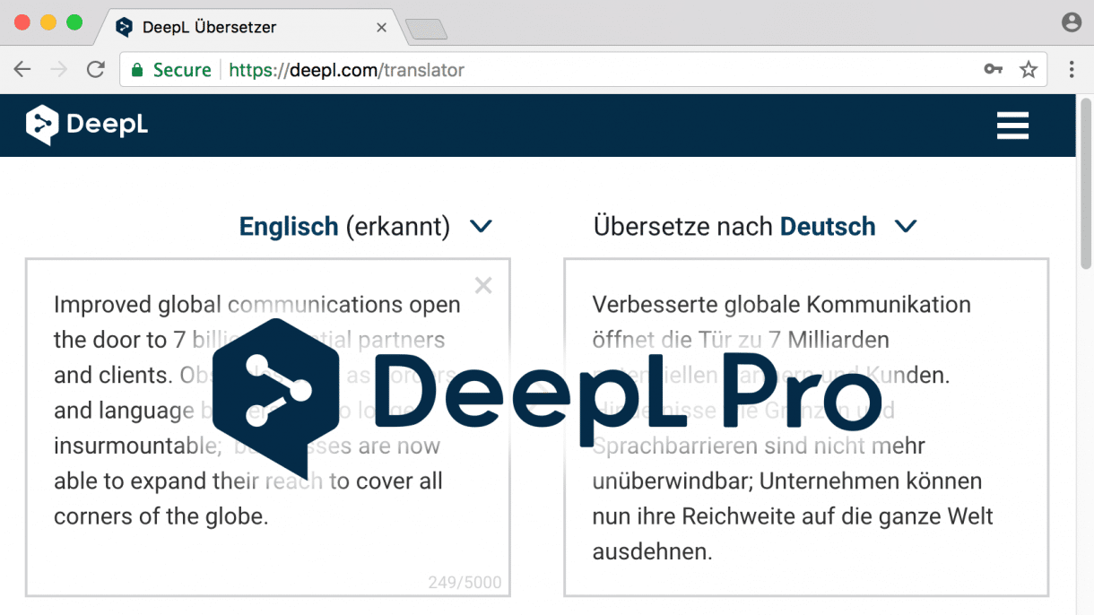 DeepL Pro: Neuer Aboservice für Profi-Übersetzer, Firmen und Entwickler | heise online