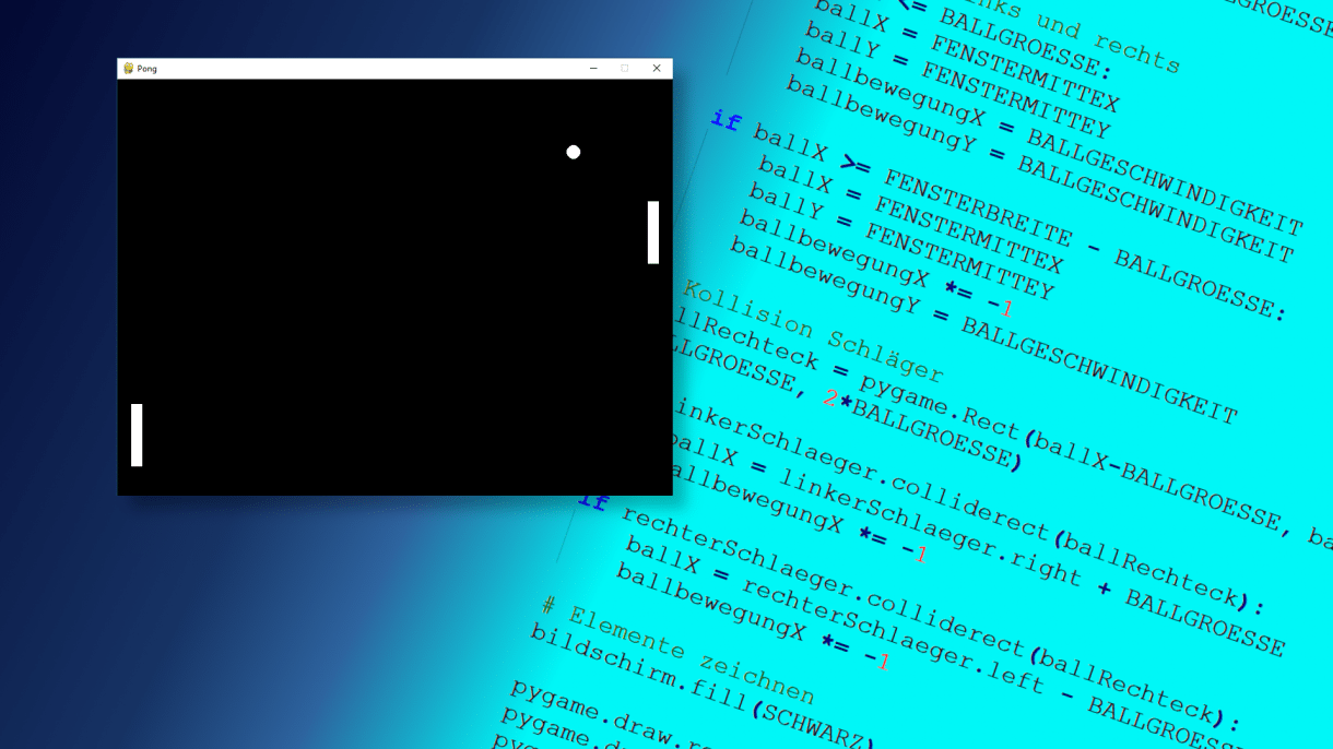 Pong mit Pygame: So programmieren Sie ihr erstes Spiel mit Python ...