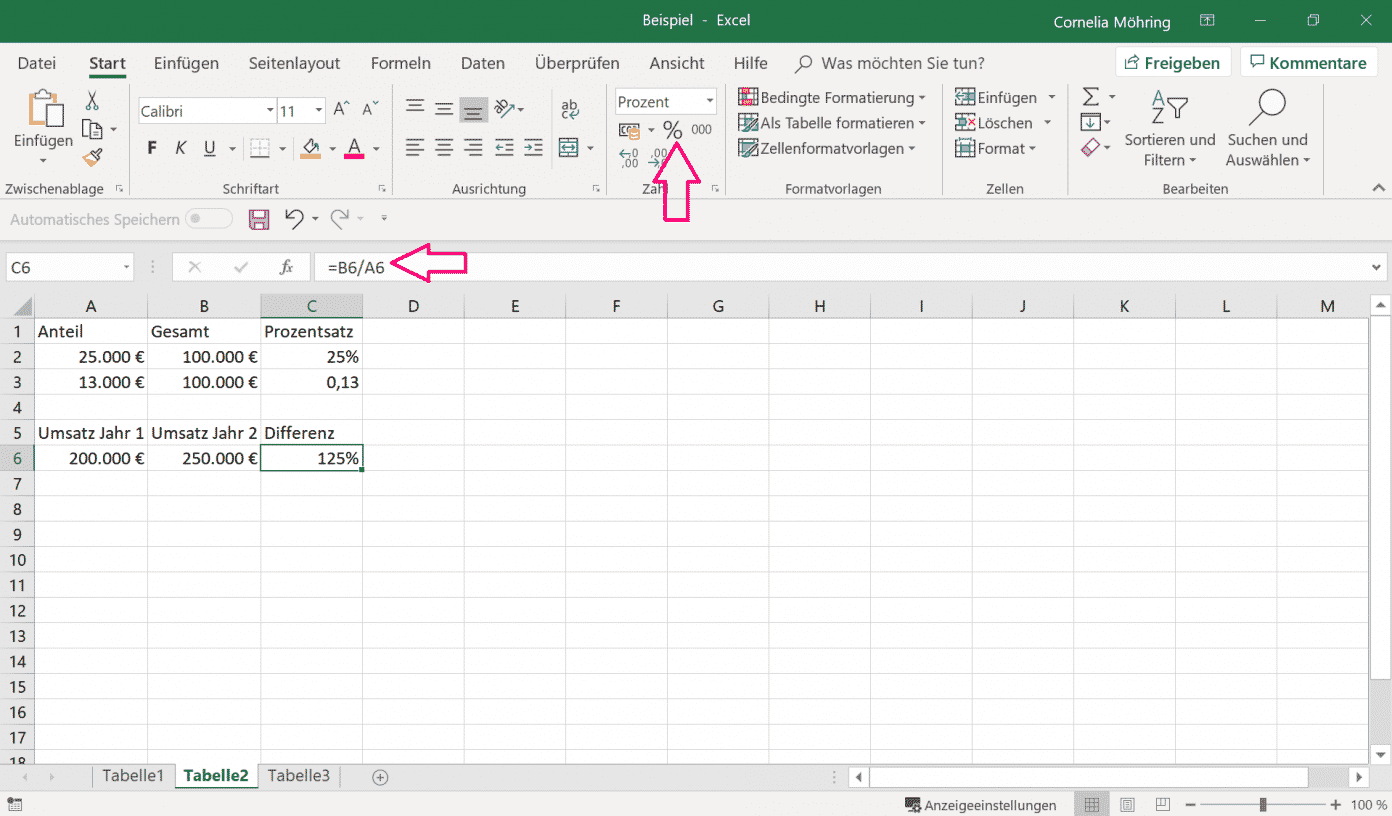 Prozentrechnung in Excel - so funktioniert's | heise online
