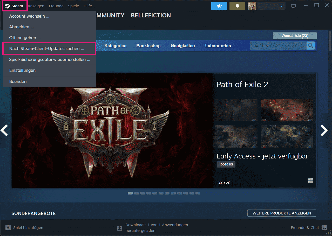 Steam-Update: Spiele und Client aktualisieren | heise online