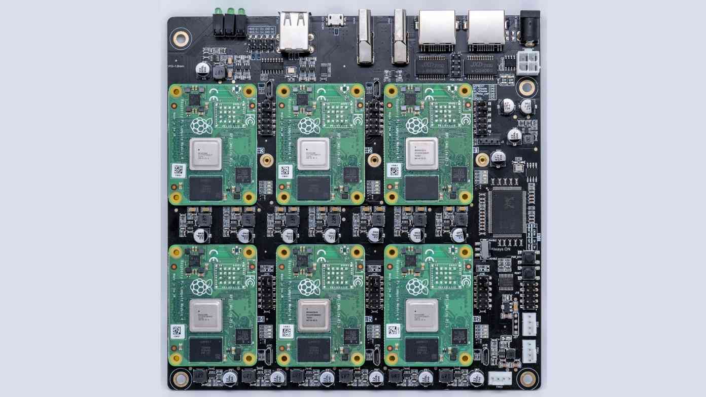 Deskpi Super6c Sechs Raspberry Pi Cm4 Auf Einem Einzelnen Mini Itx
