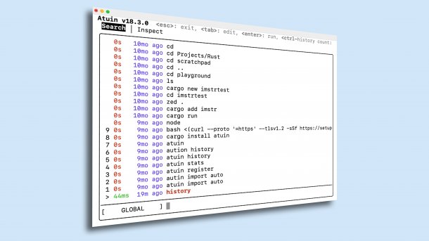 Mit Atuin die Shell-History verwalten | heise online
