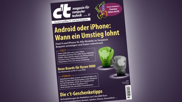 Blick ins Heft c’t 27/2024: Android versus iOS – der große Systemvergleich | heise online