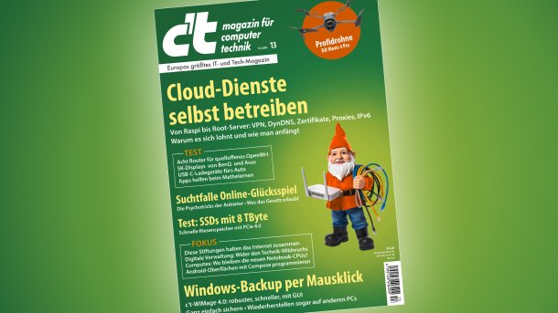 Blick ins Heft c’t 13/2025: Cloud-Dienste selbst betreiben | heise online
