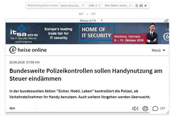 Kleine Hacks mit den Entwicklertools von Chrome und Firefox | heise online