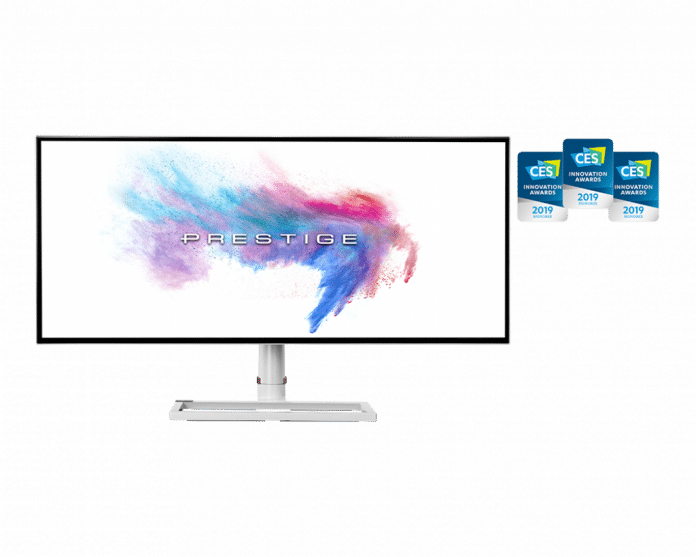 MSI Prestige PS341WU Ultrawidescreen Monitor mit 5120 2160 Pixeln heise online