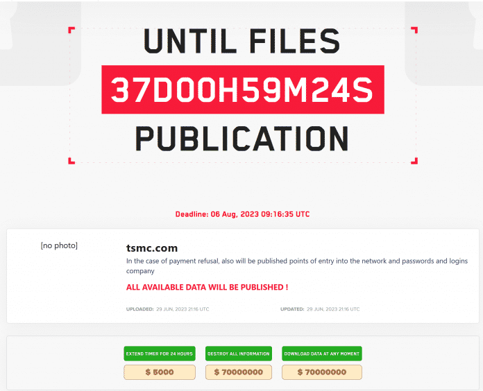 Cyber-Attacke: Lockbit will 70 Millionen US-Dollar von Chipfertiger TSMC | heise online