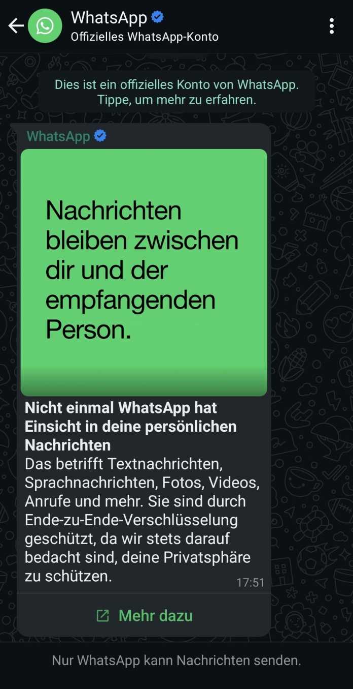 WhatsApp schickt Nutzern Direktnachrichten – jetzt auch in Deutschland ...