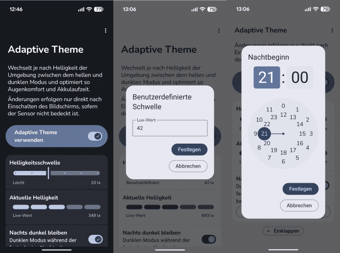 Android dark mode: Open-source app adapts system design to ambient ...